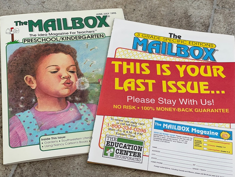Vintage the Mailbox Magazine Lot 1994 1995 Preschool Kindergarten ...