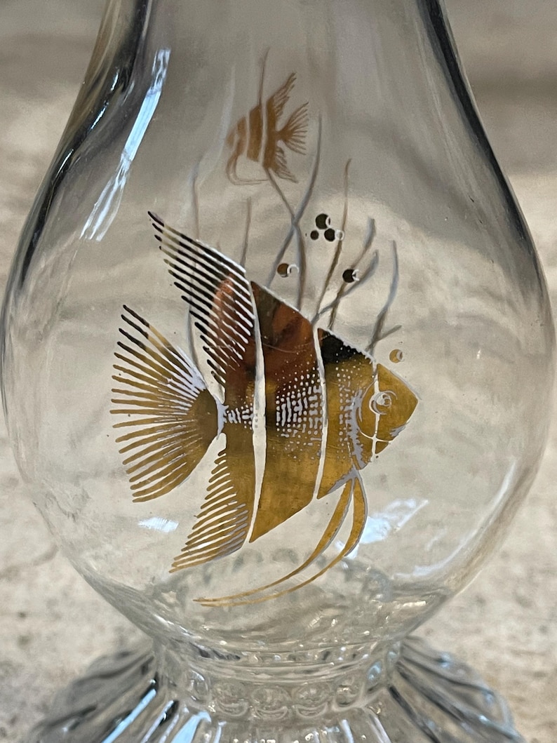 Vintage 1978 Avon Sea Fantasy Angel Fish Bath Oil Glass Decanter - Etsy