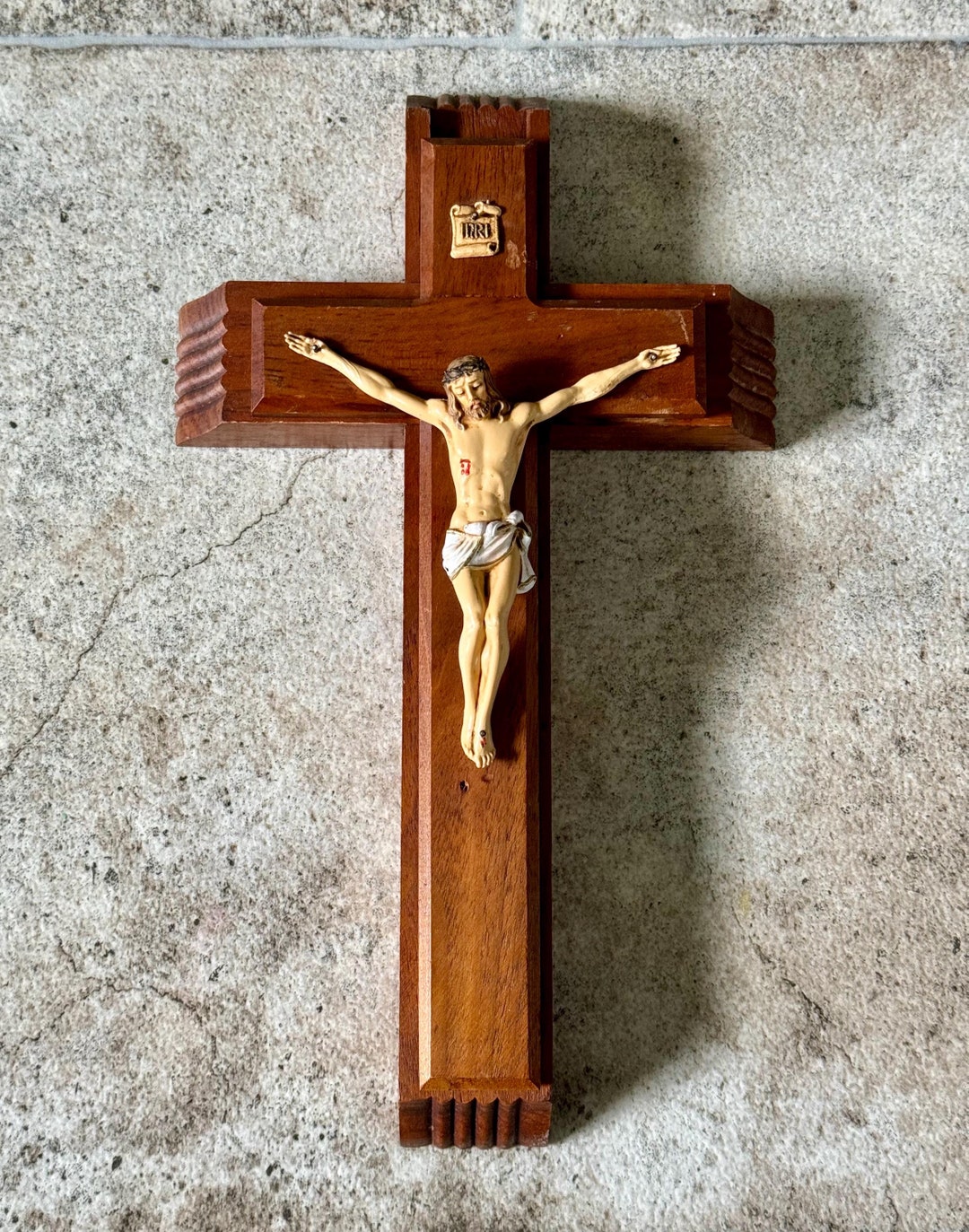 Vintage Wood Sick Call Crucifix With Candles, Vintage Sick Call ...