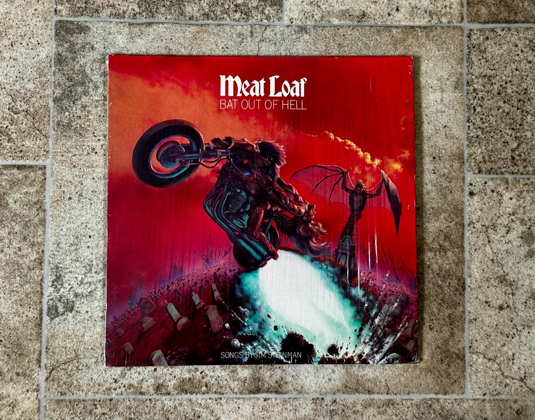 Vintage 1977 Meat Loaf Bat Out of Hell Vinyl Record Album, Vintage Meat Loaf Vinyl Record Album ...