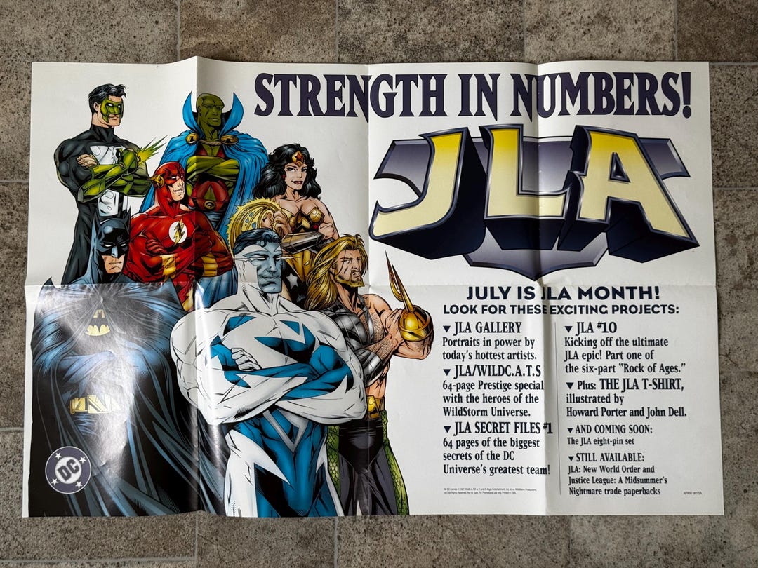 Vintage 1997 DC Comics Justice League JLA Strength in Numbers Promo ...