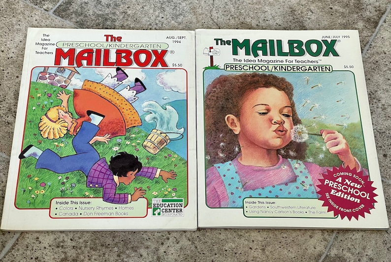 Vintage the Mailbox Magazine Lot 1994 1995 Preschool Kindergarten ...