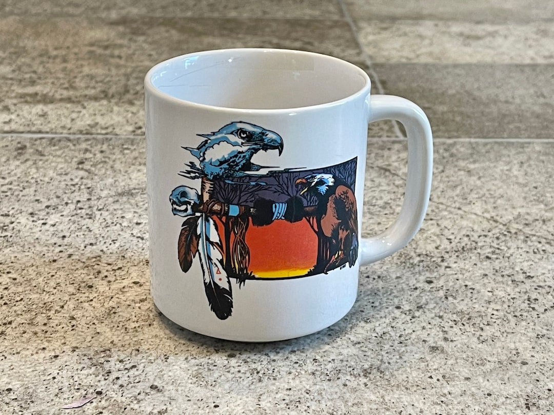 Tasse à café vintage Native American Eagle Spirit, tasse Eagle Feather ...