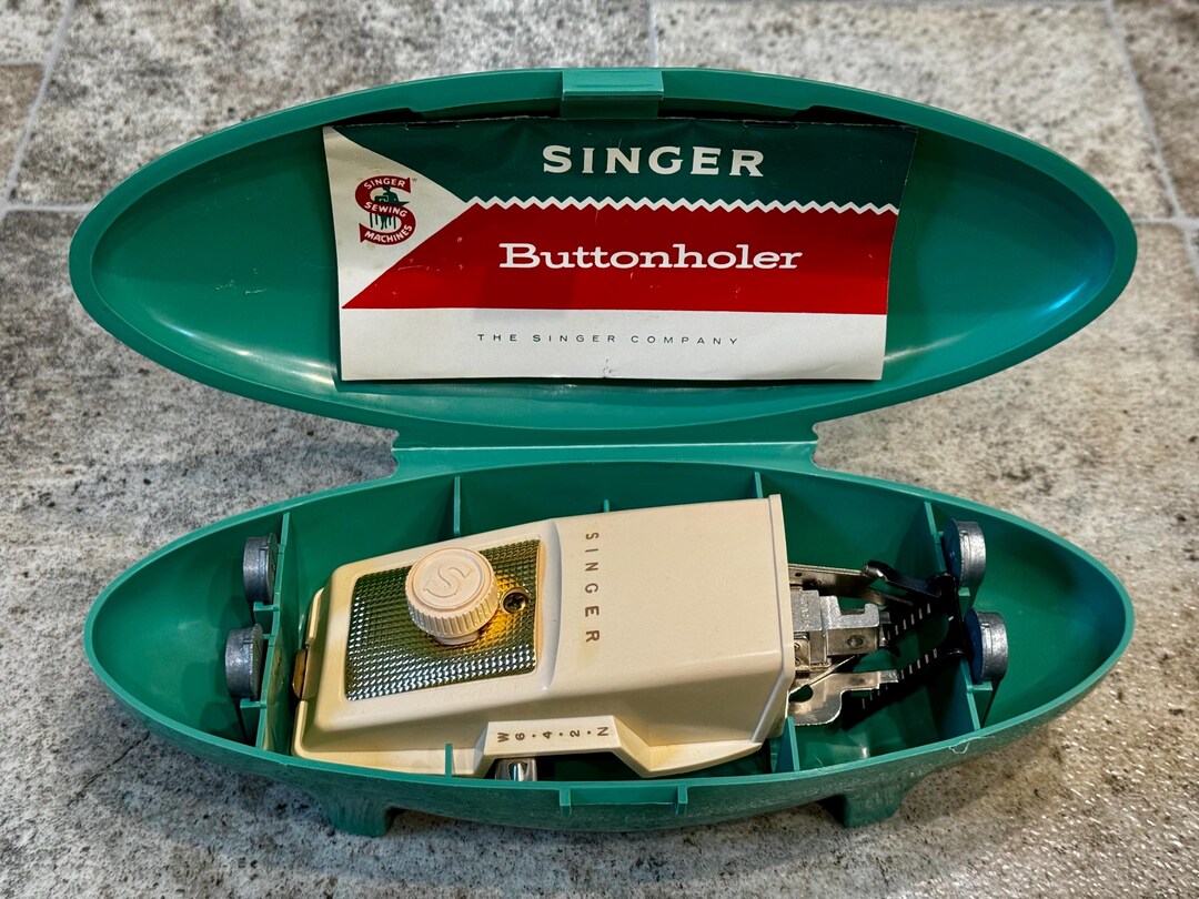 Vintage Singer Buttonholer With Case & Manual, the Singer Company ...