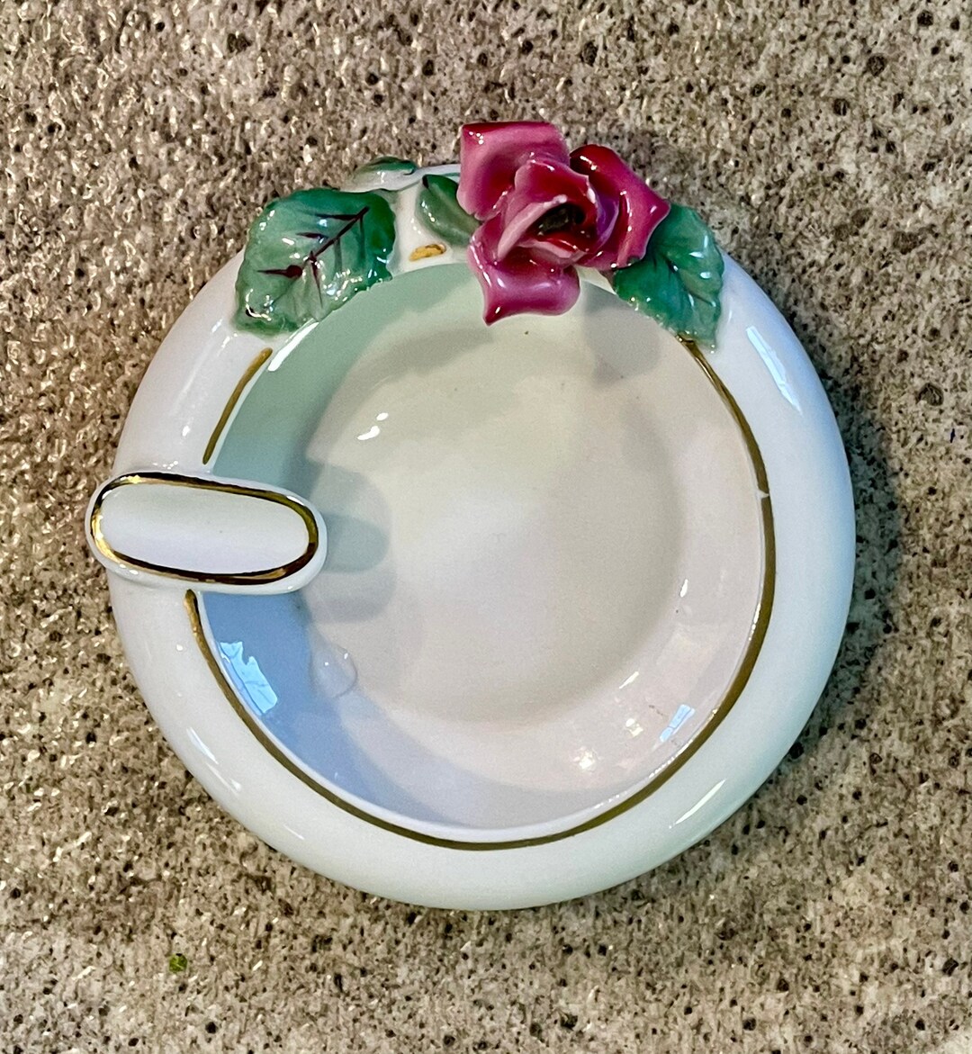 Vintage Porcelain Lefton China Ashtray, Ashtray, Vintage Lefton China ...
