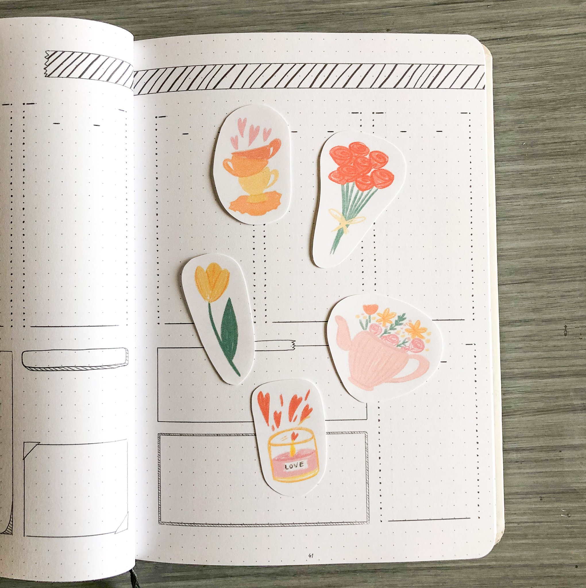 Journal Stickers Journal Bullet Journal Sticker Pack / Tea Party ...