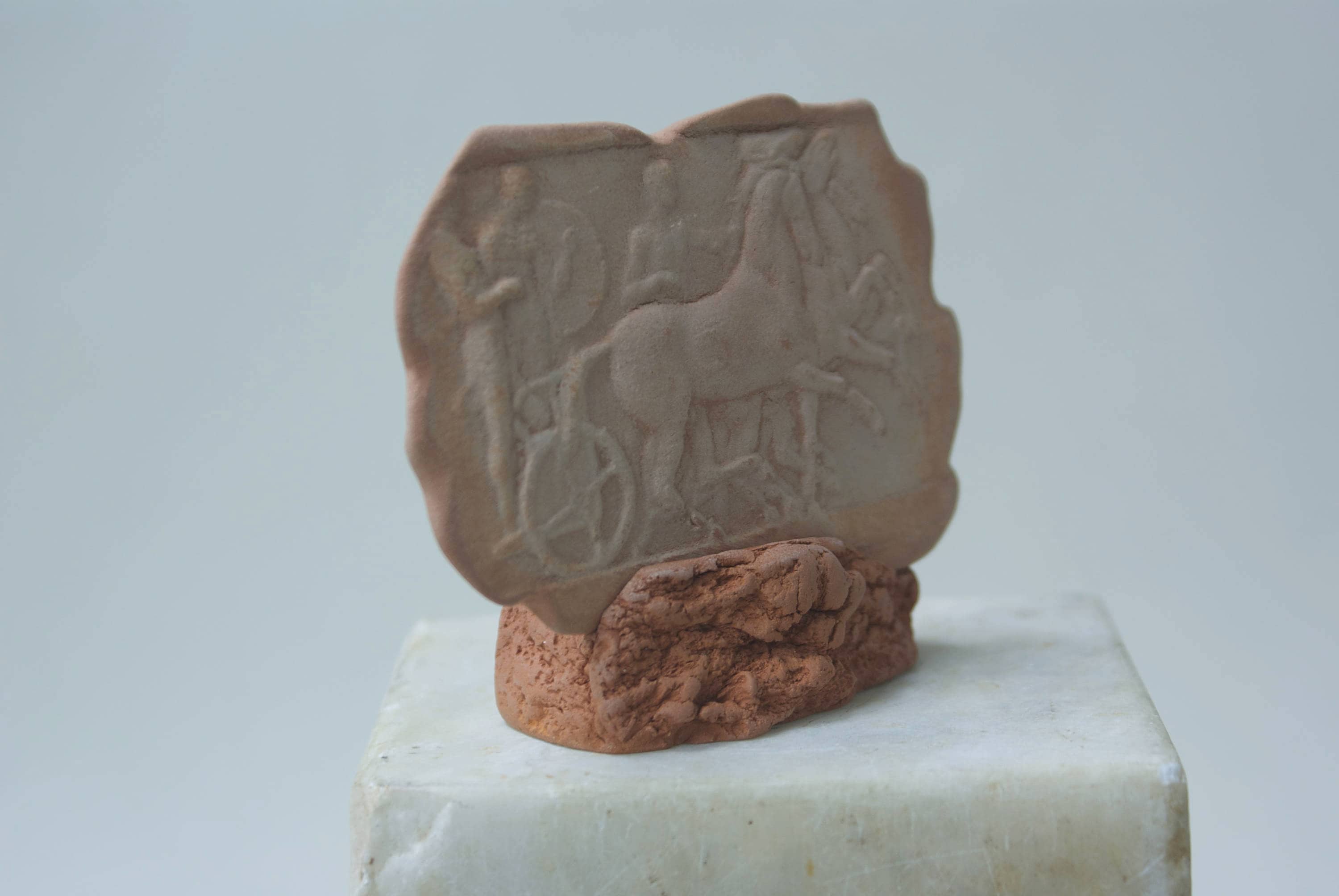 PARTHENON FRIEZE CHARIOT Εmbossed Ceramic Sculpture of | Etsy