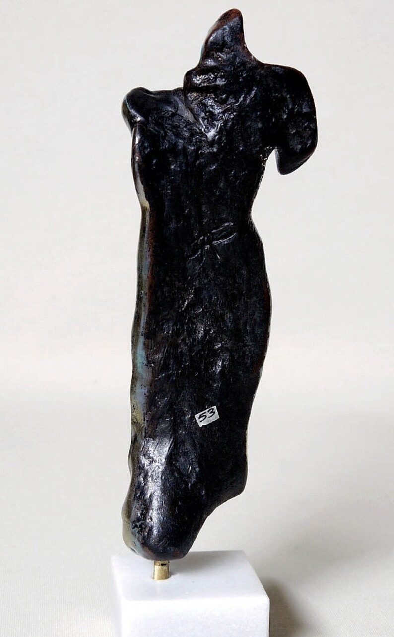 Male With Female Bust Raku Nude Figure Ceramic Sculpture Deco Etsy
