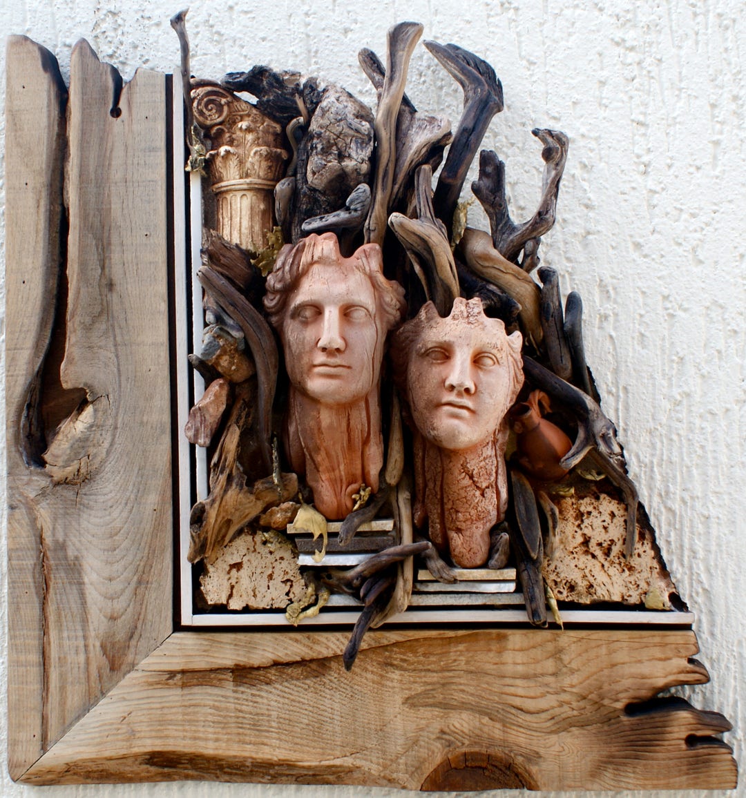 Framed Wall Sculpture Greek Hanging Figurines in Relief Handmade - Etsy
