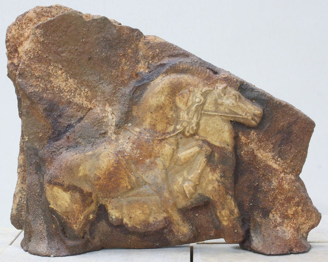 PARTHENON FRIEZE CHARIOT Εmbossed Stone Porcelain Sculpture of ...