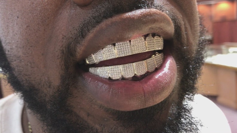 Custom Fit Sterling Silver Iced Out CZ Grillz - Etsy