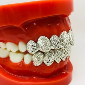 925 Solid Sterling Silver Princess+diamond Dust Cut Handmade Custom Fit ...