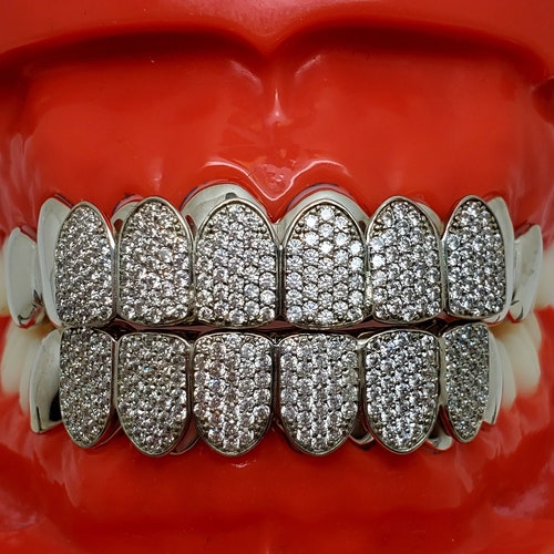 925 Solid Sterling Silver PERMPERMANENT Cut Custom Fit Grill - Etsy