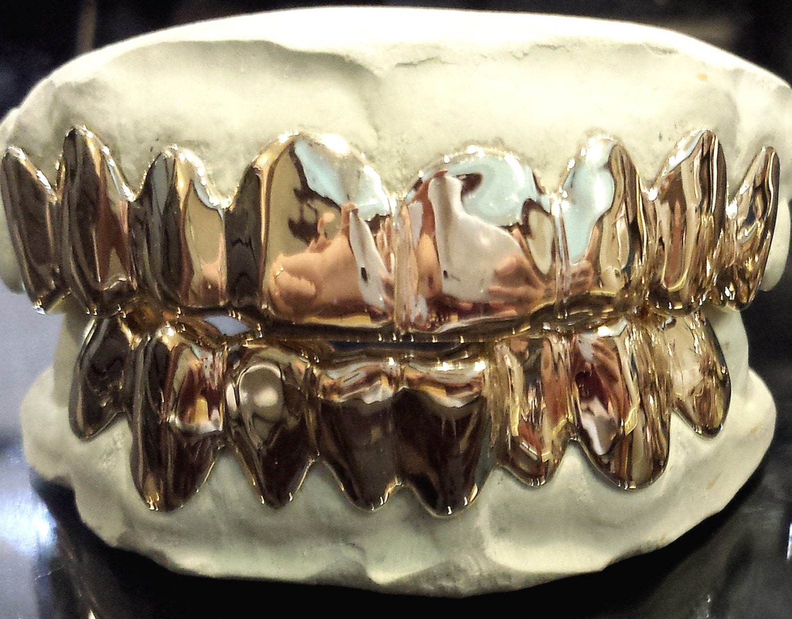 14K Solid White Gold Custom Fit REAL Gold Grill Grillz Gold Teeth - Etsy