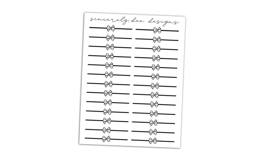 BOW DIVIDER Printable Planner Stickers / Foil Ready / Functional / Erin ...