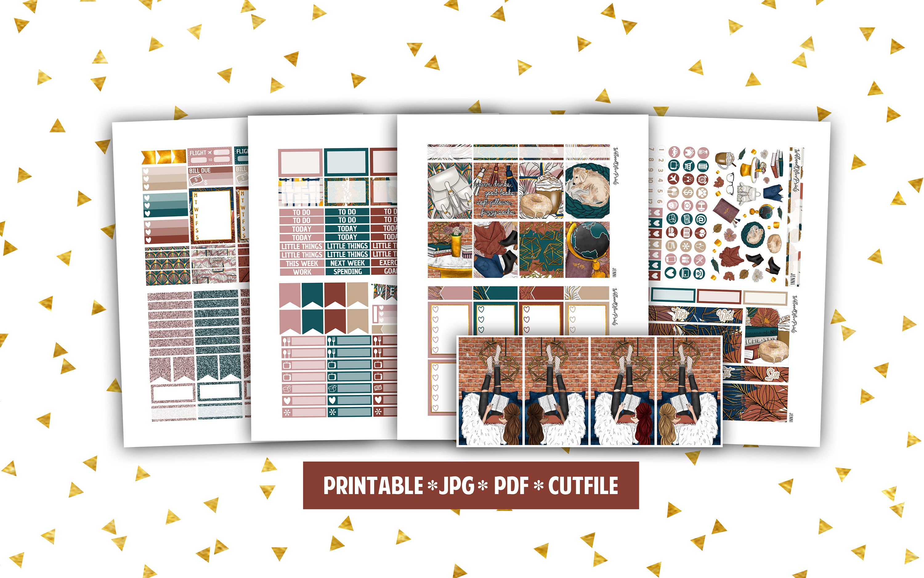 Printable Planner Sticker Kit / JENNI / Weekly Kit / Erin - Etsy