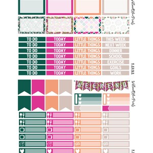 Printable Planner Sticker Kit / KARINA / Weekly Kit / Erin Condren ...