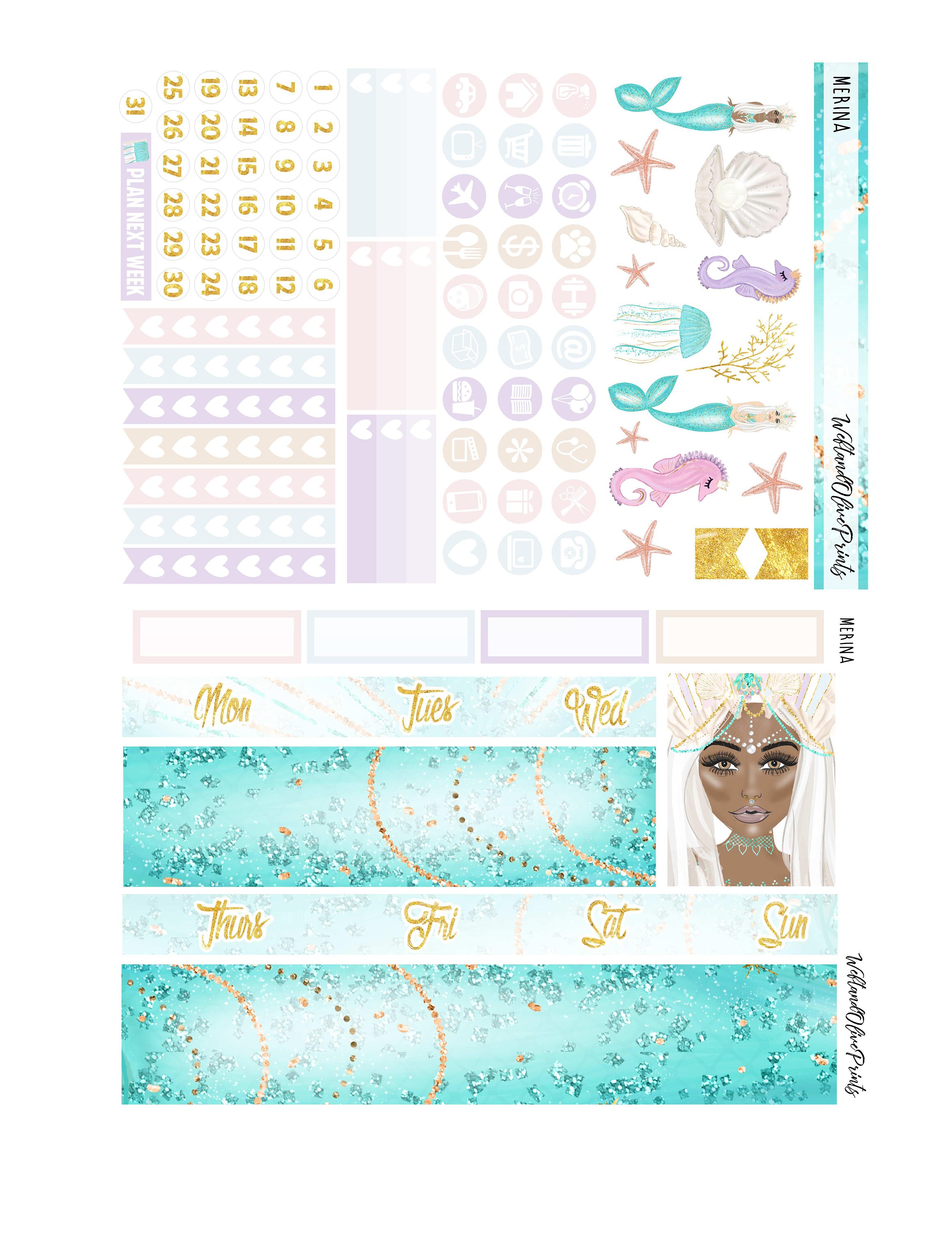 Printable Planner Sticker Kit / MERINA / Weekly Kit / Erin - Etsy