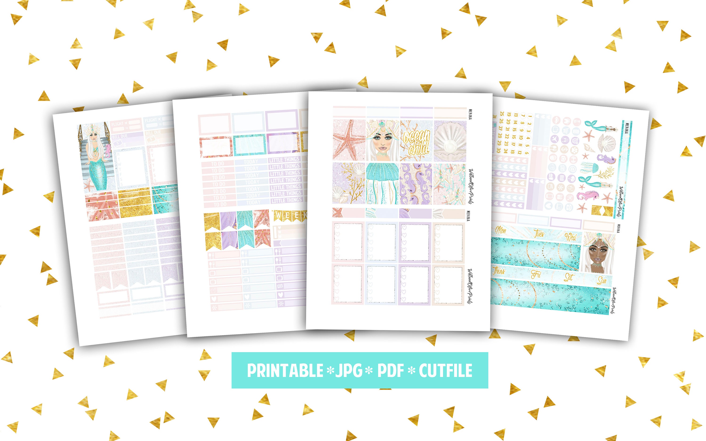 Printable Planner Sticker Kit / MERINA / Weekly Kit / Erin - Etsy