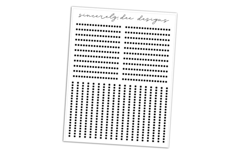 DOTTED LINE OVERLAY Printable Planner Stickers / Foil Ready / - Etsy