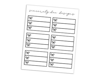 BOW DIVIDER Printable Planner Stickers / Foil Ready / Functional / Erin ...