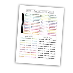 HOMEWORK LABELS Printable Planner Stickers / Black and Rainbow - Etsy