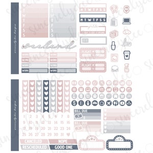 Printable Planner Sticker Kit / LILLIAN / Weekly Kit / Erin Condren ...