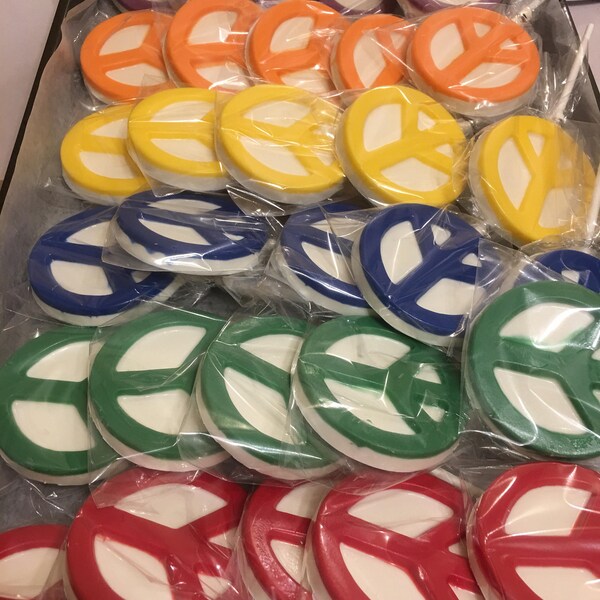 Peace Sign Lollipop - Etsy