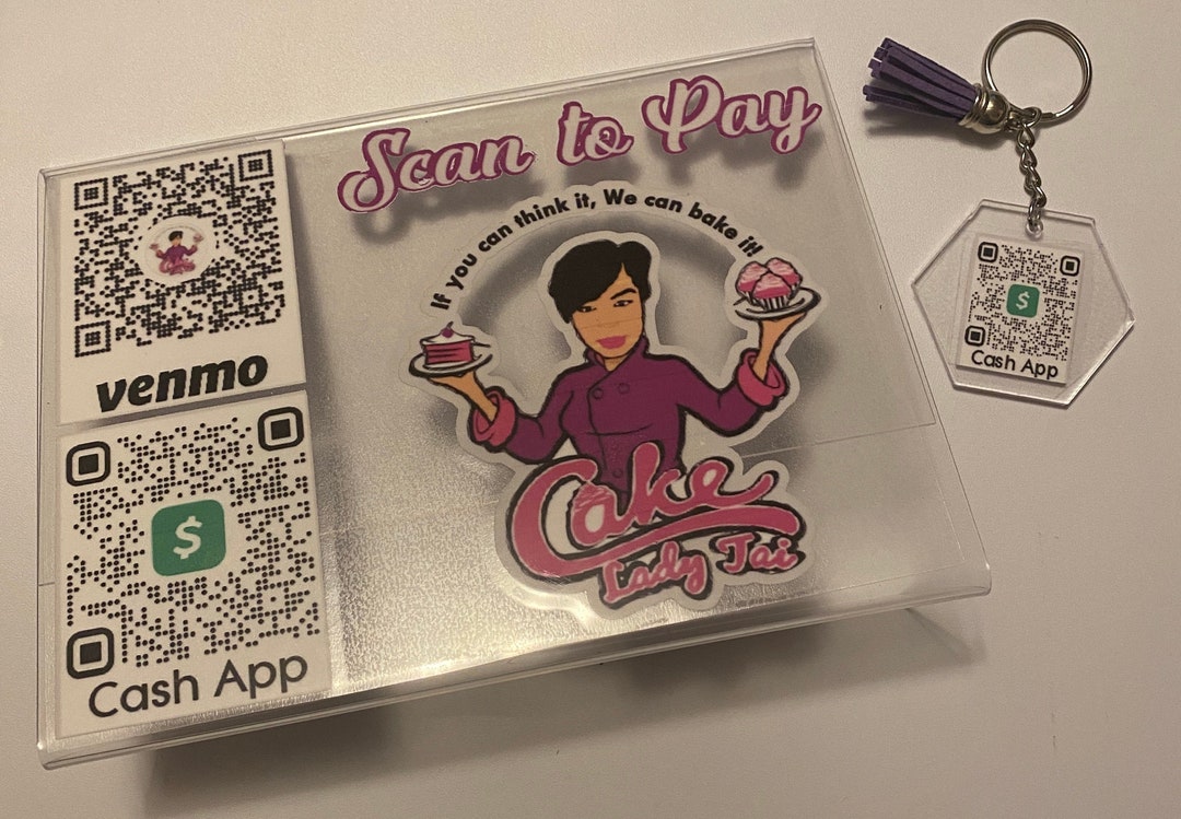 Qr Code Scanner Plaque Frame & Free Keychain Venmo Cashapp - Etsy UK