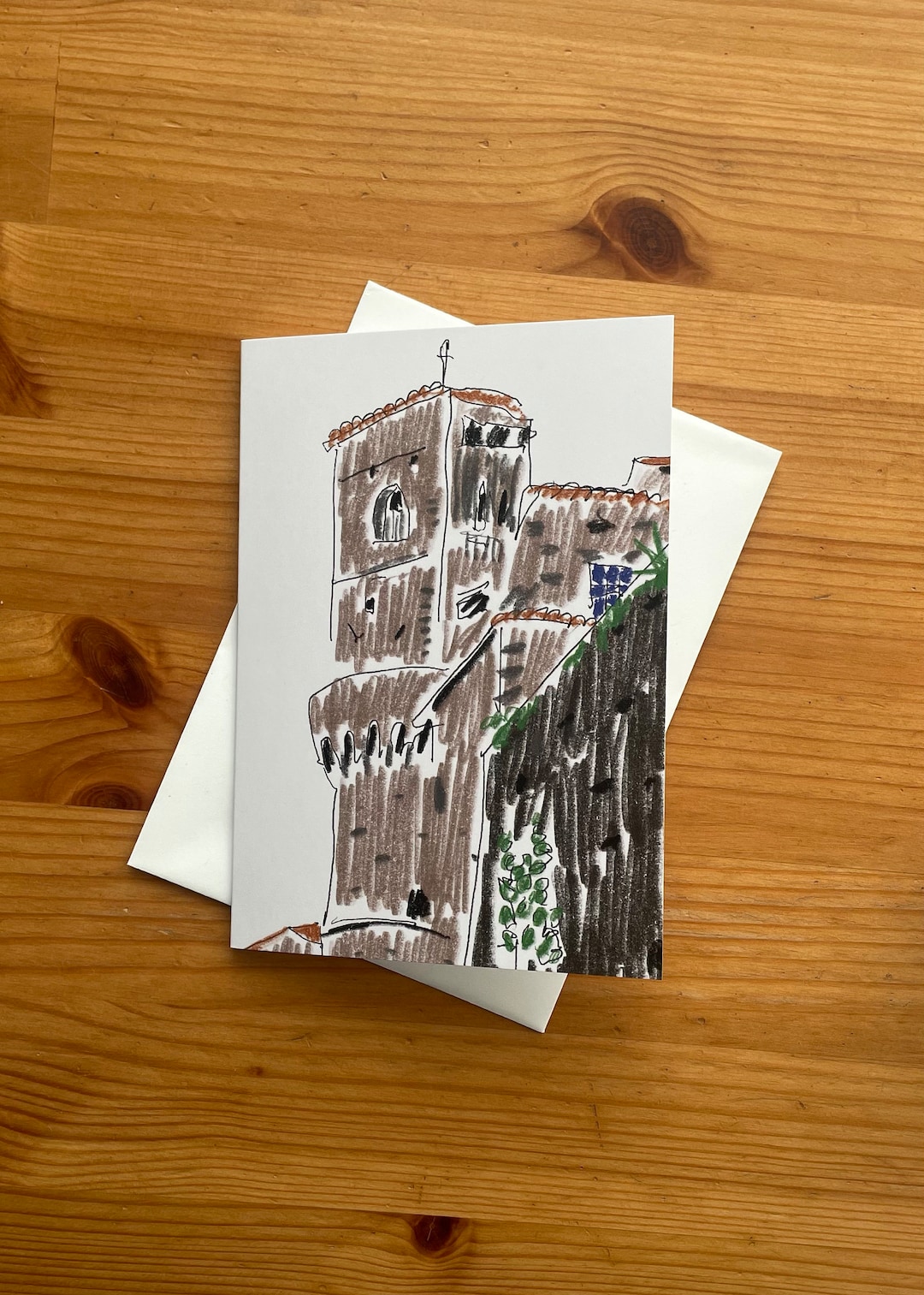 Medieval Castle Greeting Card - Etsy