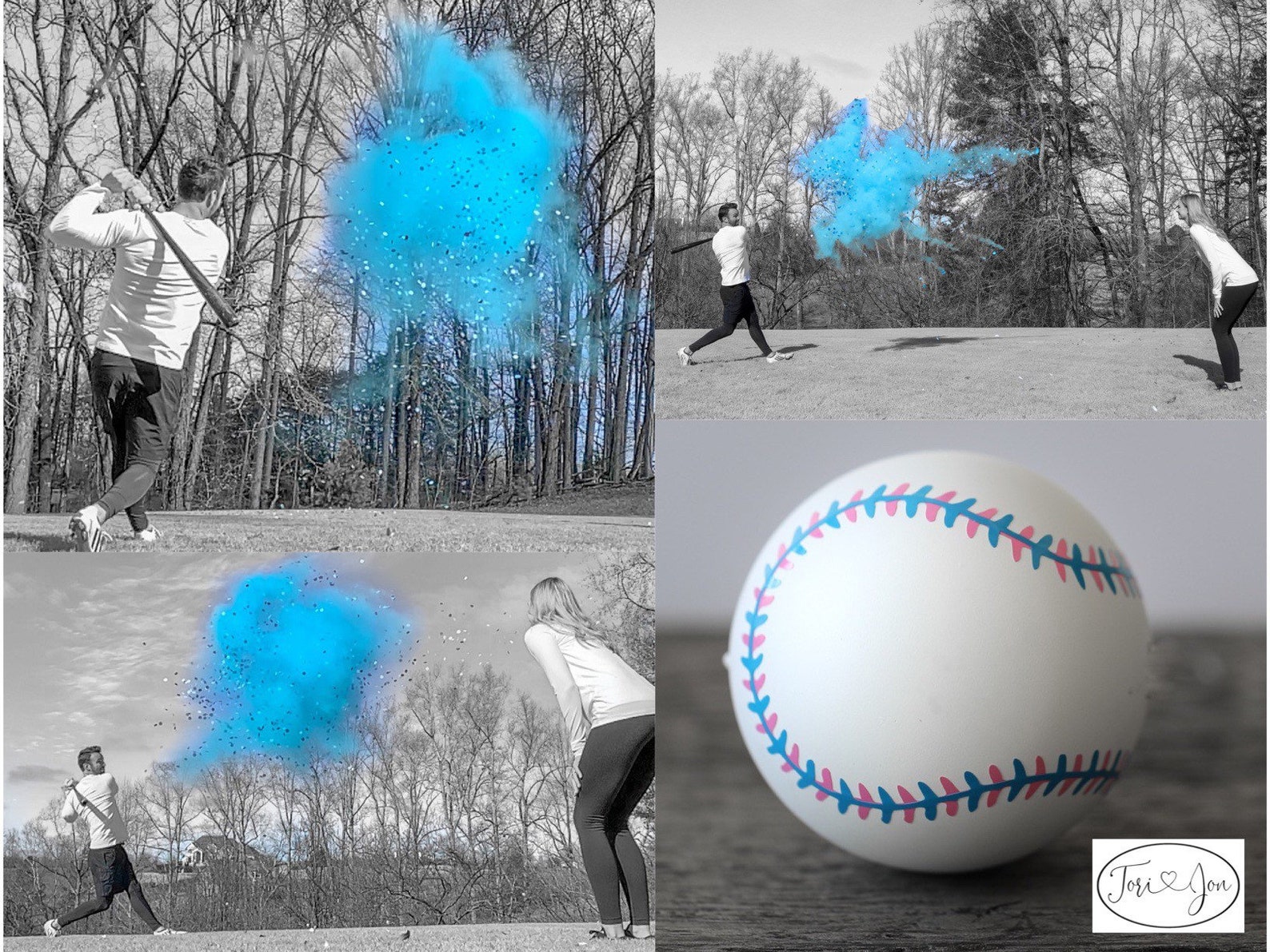 Baseball Gender Reveal Gender Reveal Baseballs in Pink or | Etsy