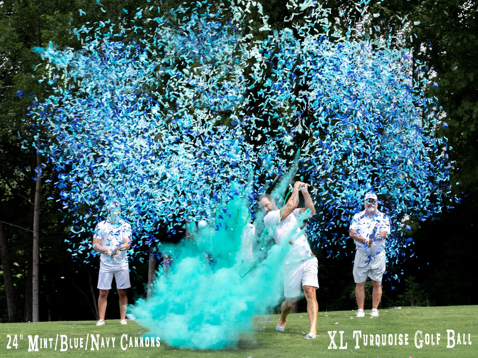 Golf Ball Powder & Confetti Gender Reveal Golf Ball in Pink or Blue ...