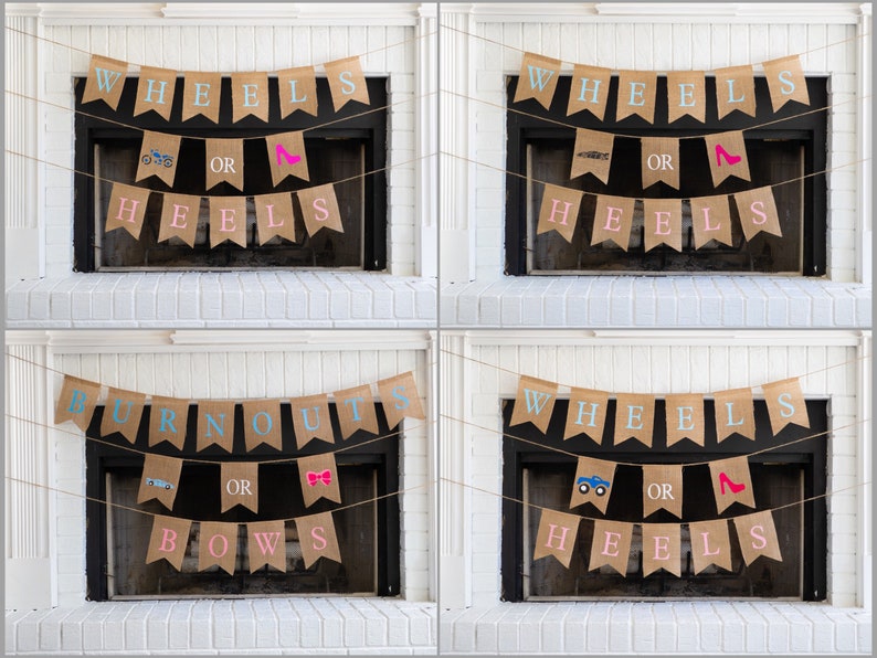 PRINCE or PRINCESS Burlap Banner the Perfect Gender Reveal - Etsy