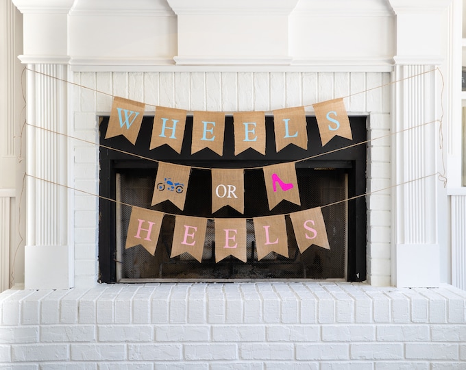 PRINCE or PRINCESS Burlap Banner the Perfect Gender Reveal | Etsy