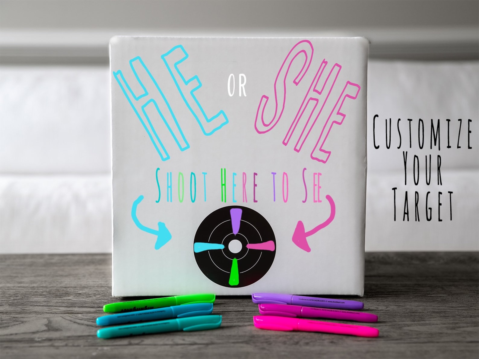 18LB Powder Box Target™ Shooting Target Gender Reveal Creative | Etsy