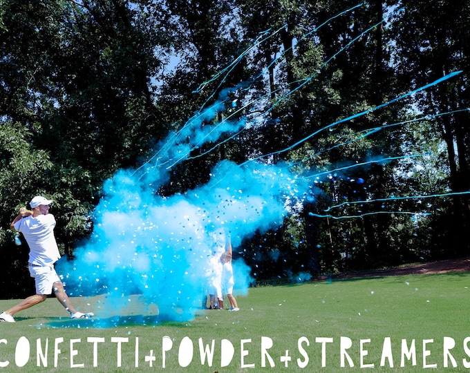 Golf Ball Powder & Confetti Gender Reveal Golf Ball in Pink or Blue ...