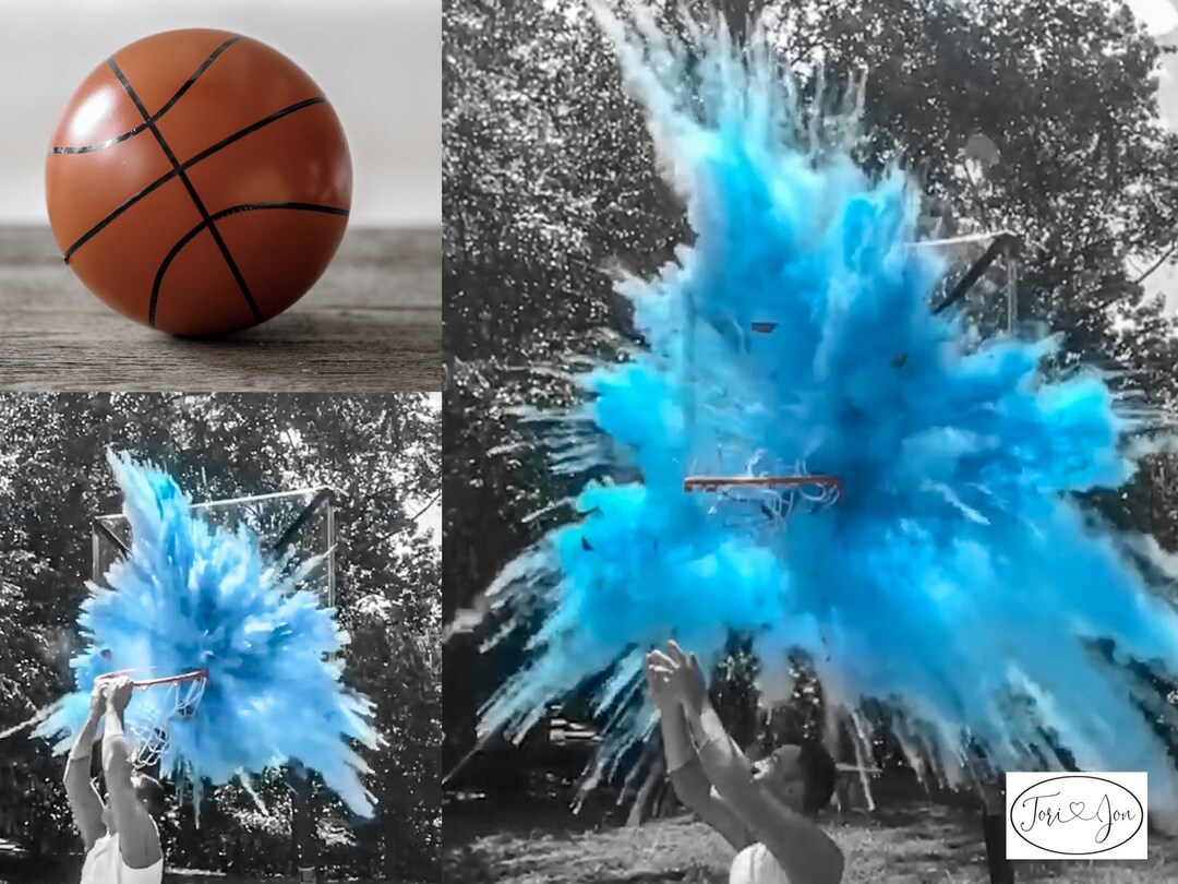 Gender Reveal Basketball Ball Filled W/ Pink or Blue Powder and or ...