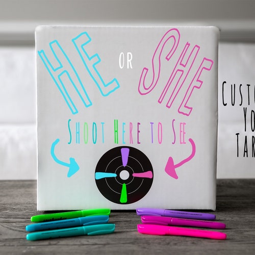 18LB Powder Box Target™ Shooting Target Gender Reveal Creative | Etsy