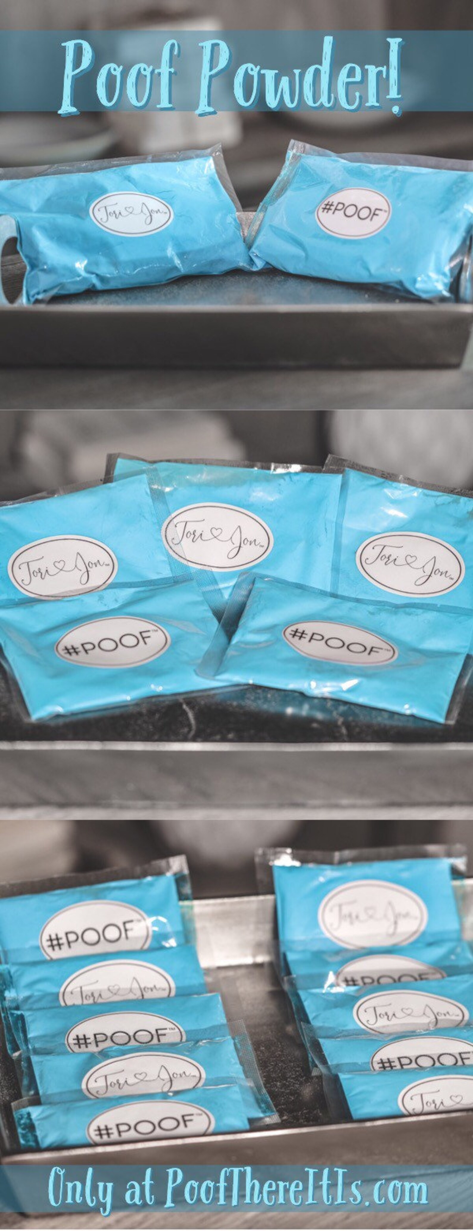 Gender Reveal Powder in Pink Blue Green Red Purple Yellow Orange Poof ...