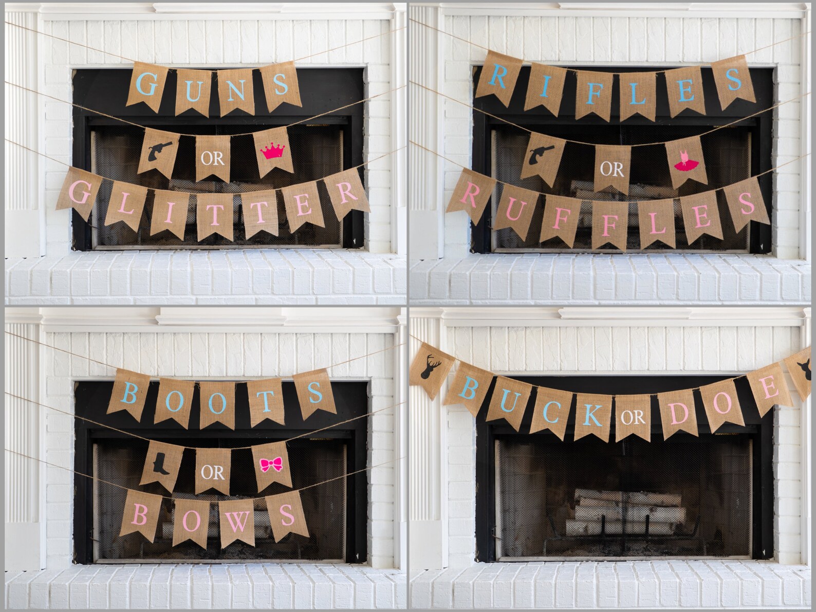 PUTTERS or PEARLS Burlap Banner the Perfect Gender Reveal - Etsy