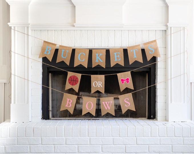 PRINCE or PRINCESS Burlap Banner the Perfect Gender Reveal | Etsy