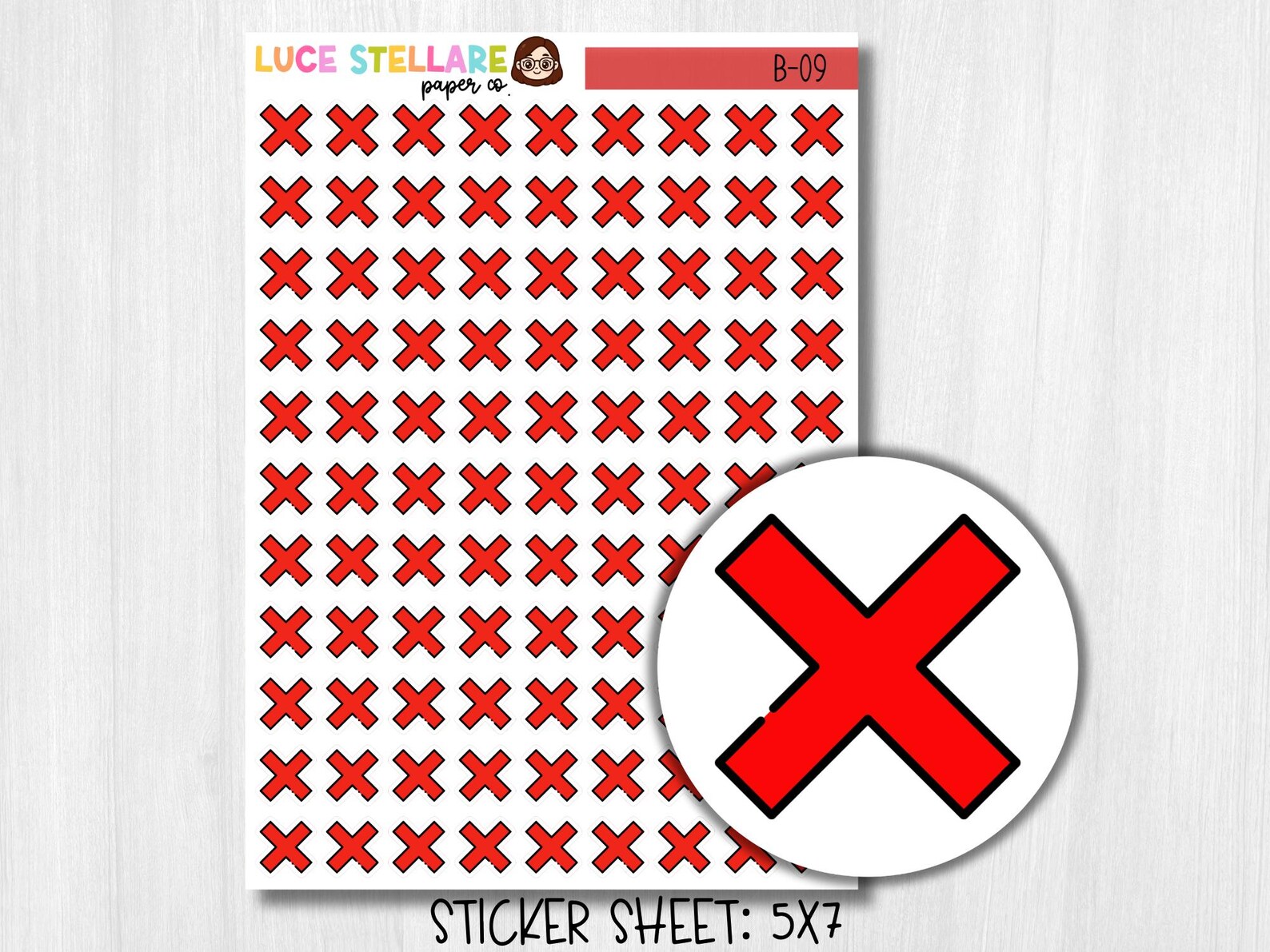 Cancelled Icon Planner Stickers / X Planner Stickers / B-09 - Etsy