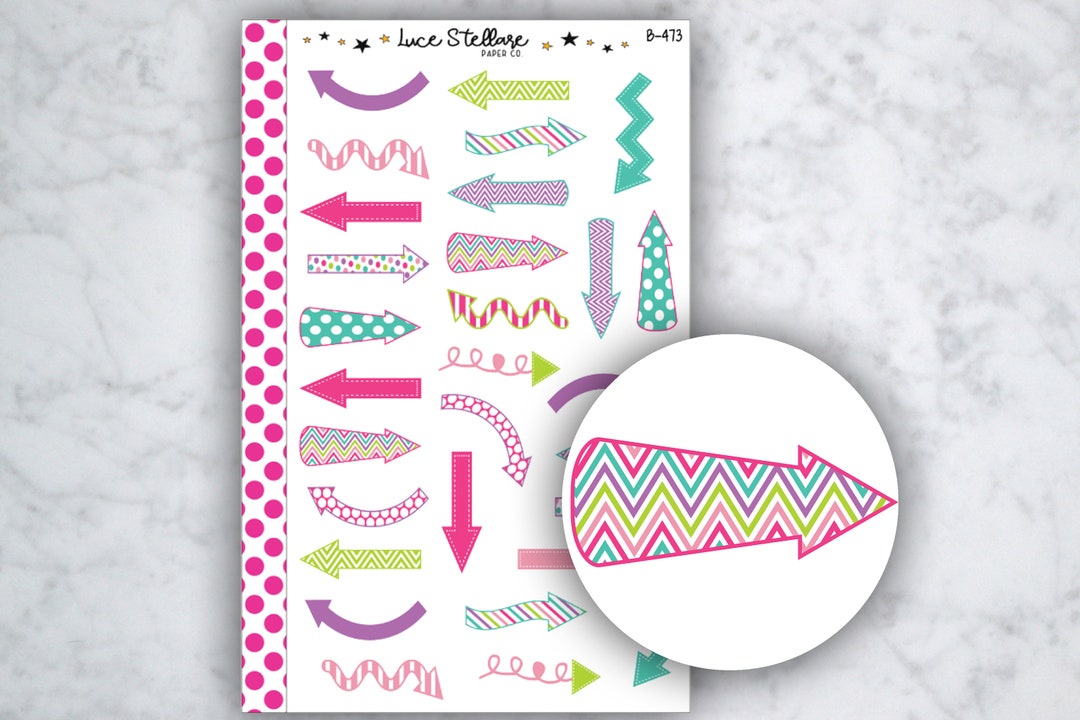 ARROW Planner Stickers / Reminder Planner Stickers / B-473 - Etsy