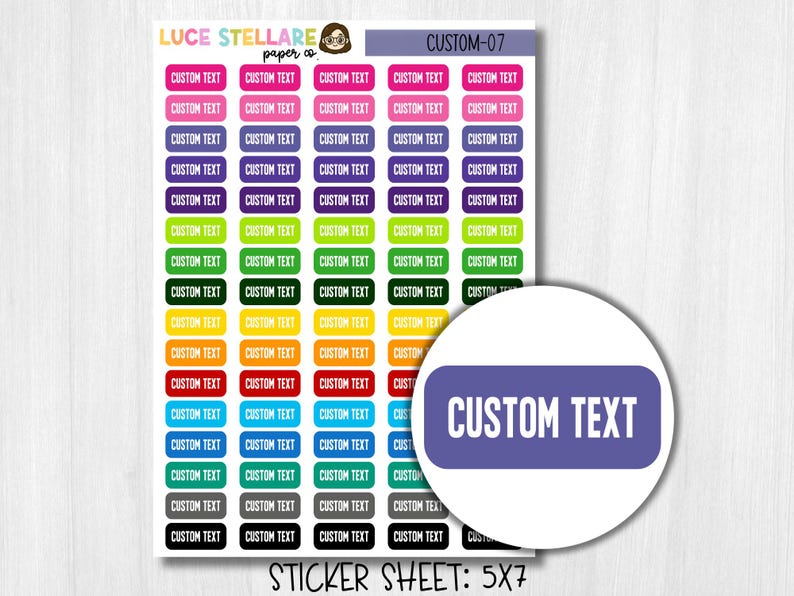Custom Boxes Planner Stickers / Custom Planner Stickers / Erin Condren ...