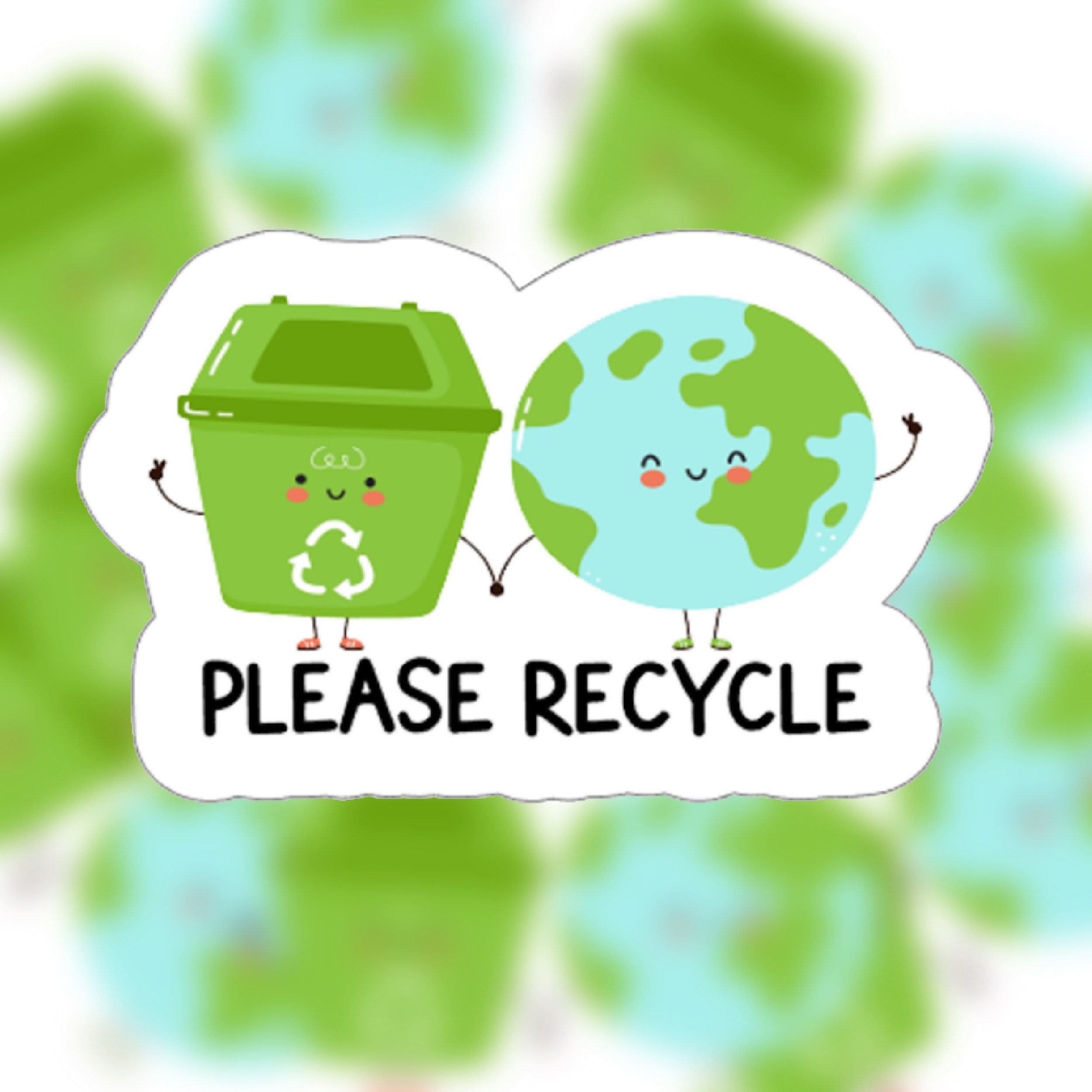 Recycle Stickers/ Thank You Stickers/ Floral Thank You | Etsy