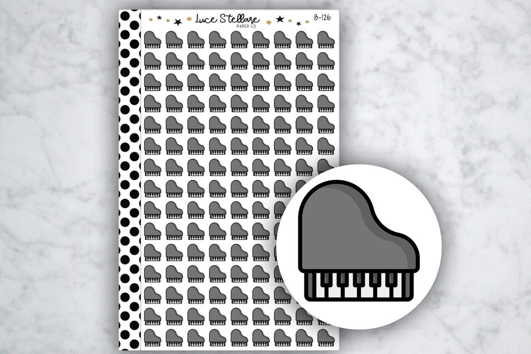 PIANO Planner Stickers / Piano Lesson Planner Stickers / B-126 - Etsy