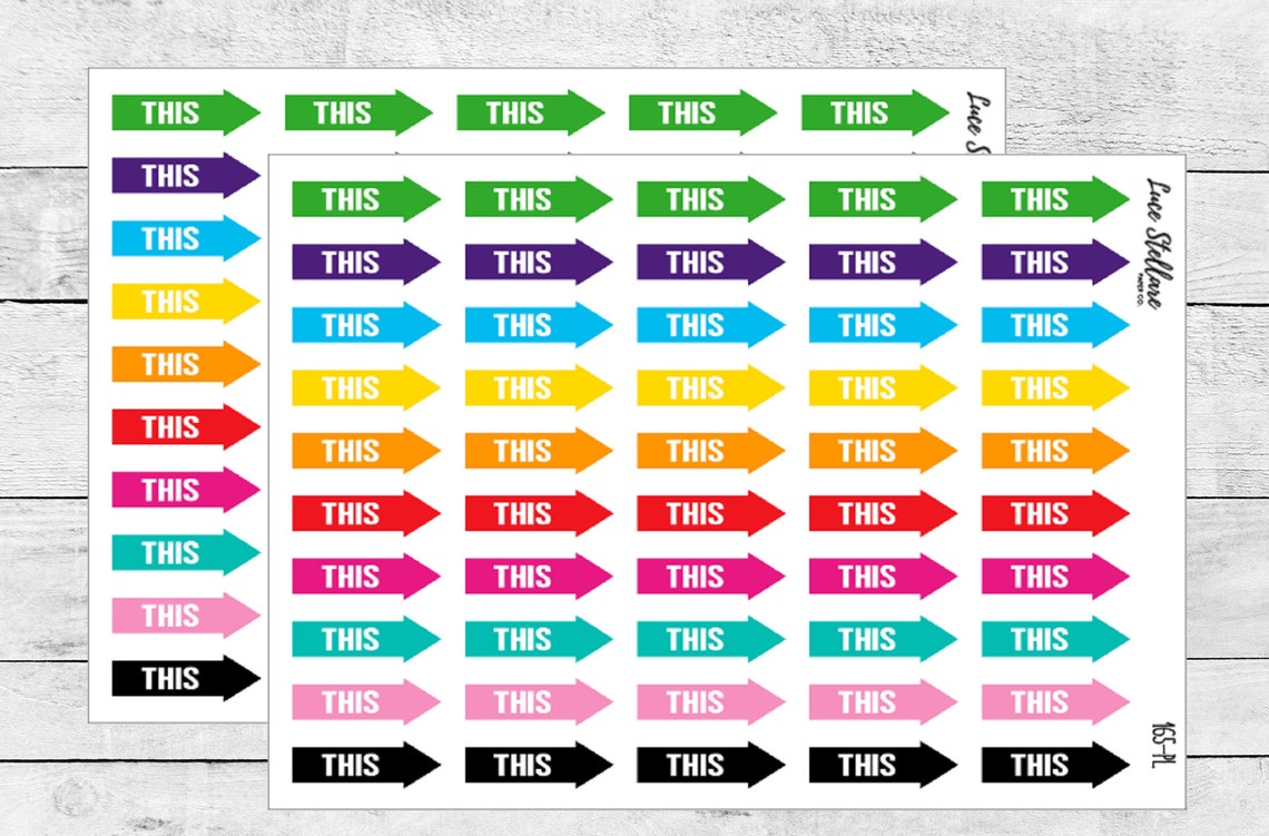 THIS ARROW Planner Stickers / ARROW Planner stickers / | Etsy