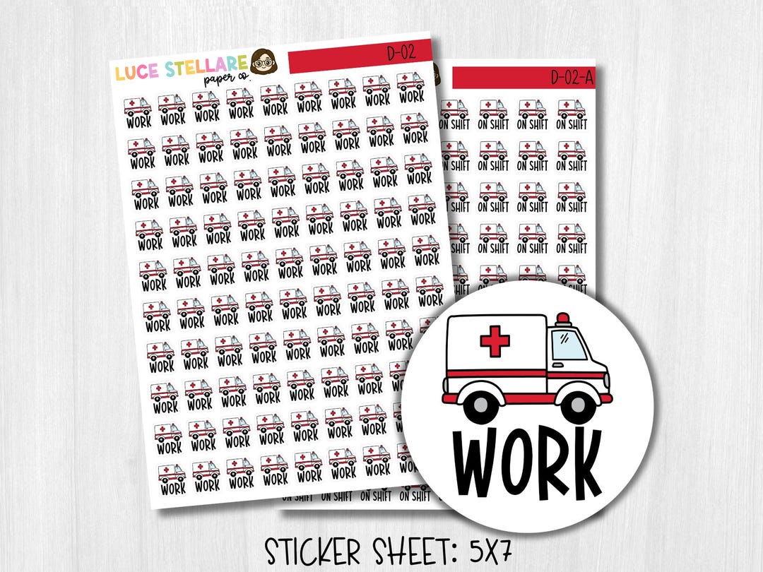 EMT Ambulance Work Planner Stickers / D-02 - Etsy