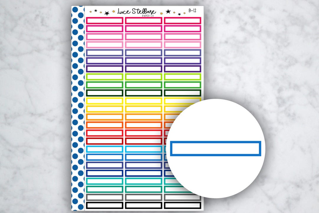 OUTLINED HEADER Planner Stickers / Header Stickers / Erin Condren ...