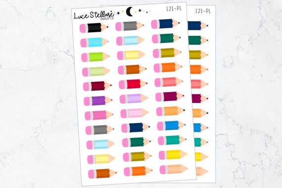 Calendars & Planners ITM-045 Pencil Planner Stickers Paper & Party ...